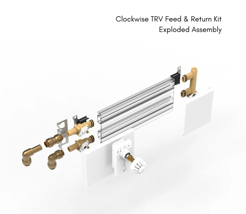 ThermaSkirt Clockwise TRV Feed & Return Kit | The Underfloor Heating Store