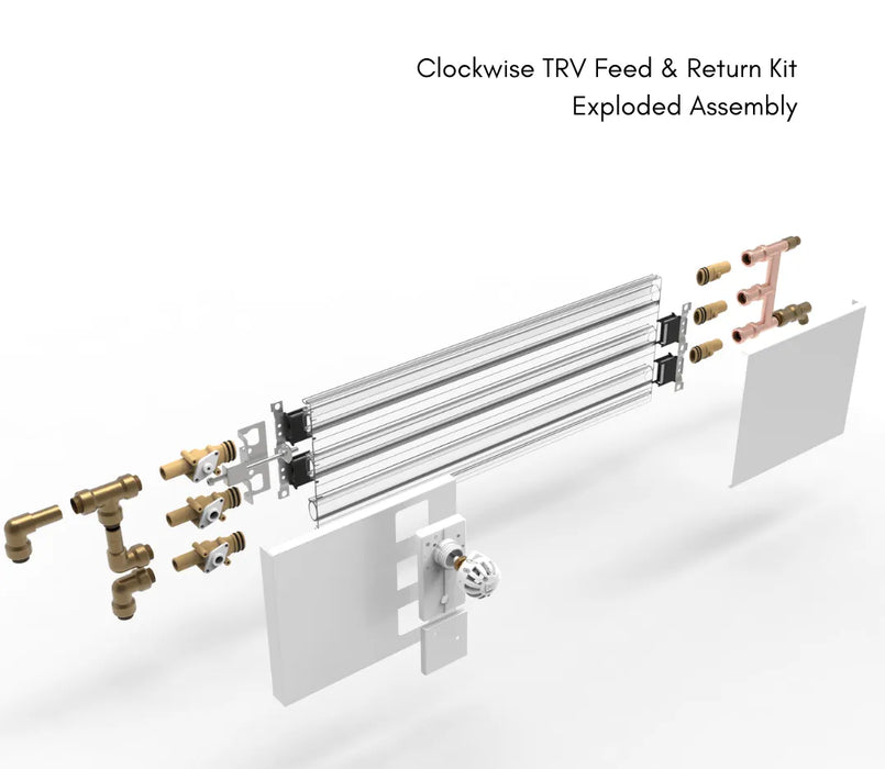 ThermaSkirt Clockwise TRV Feed & Return Kit | Lowest Price